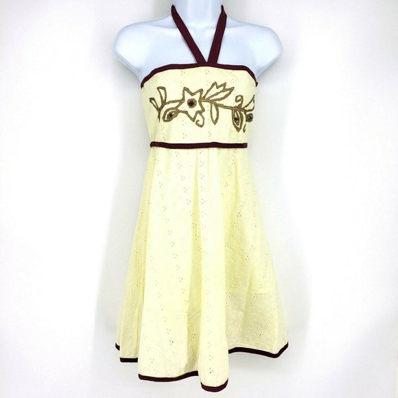 Funky People | Dresses | Funky People Halter Neck Embroidered Eyelet ...